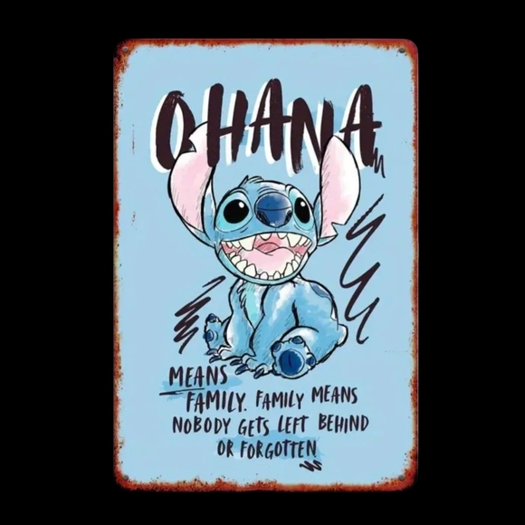 unbranded | Art | Ohana Stitch Metal Sign | Poshmark